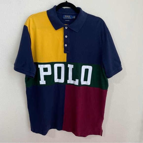 Ralph Lauren | Shirts | Polo Ralph Lauren Colorblock Multicolor Logo ...